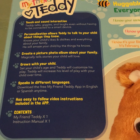 Genesis | Other | My Friend Teddy Interactive Bear New Knows All Your ...